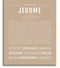 Jerome Personalized Name Meaning Art Prints – Name Stories