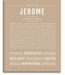 Jerome Personalized Name Meaning Art Prints – Name Stories