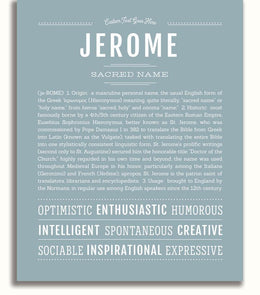 Jerome Personalized Name Meaning Art Prints – Name Stories