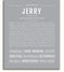 Jerry Personalized Name Meaning Art Prints – Name Stories