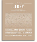 Jerry | Name Art Print – Name Stories