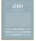 Jerry | Name Art Print – Name Stories