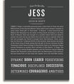Jess | Name Art Print – Name Stories
