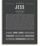 Jess | Name Art Print – Name Stories