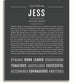 Jess | Name Art Print – Name Stories