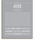 Jess | Name Art Print – Name Stories