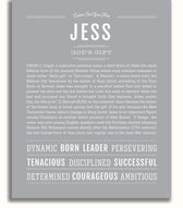 Jess | Name Art Print – Name Stories
