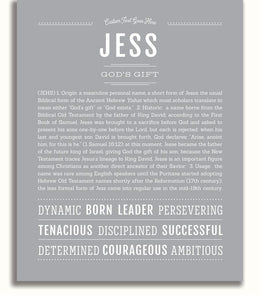 Jess | Name Art Print – Name Stories