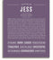 Jess Personalized Name Meaning Art Prints – Name Stories