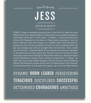 Jess | Name Art Print – Name Stories
