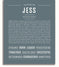 Jess | Name Art Print – Name Stories