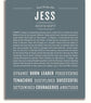 Jess | Name Art Print – Name Stories