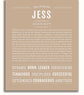 Jess | Name Art Print – Name Stories