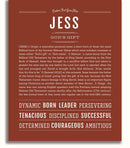 Jess | Name Art Print – Name Stories