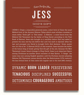 Jess | Name Art Print – Name Stories