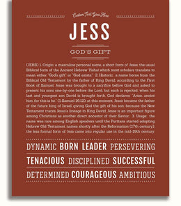 Jess | Name Art Print – Name Stories