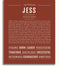 Jess | Name Art Print – Name Stories