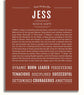 Jess | Name Art Print – Name Stories