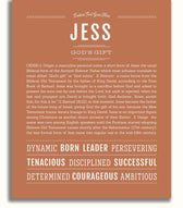 Jess | Name Art Print – Name Stories