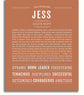 Jess | Name Art Print – Name Stories