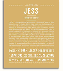 Jess | Name Art Print – Name Stories