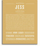 Jess | Name Art Print – Name Stories