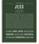 Jess | Name Art Print – Name Stories