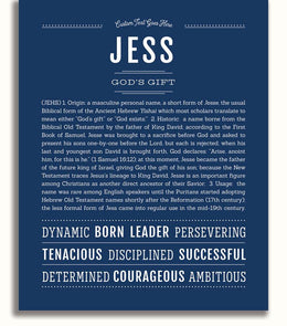 Jess | Name Art Print – Name Stories