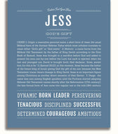 Jess | Name Art Print – Name Stories