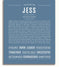 Jess | Name Art Print – Name Stories