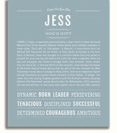 Jess | Name Art Print – Name Stories