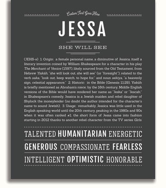 Jessa | Name Art Print – Name Stories
