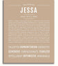 Jessa Personalized Name Meaning Art Prints – Name Stories