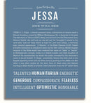 Jessa | Name Art Print – Name Stories