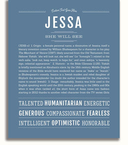Jessa | Name Art Print – Name Stories