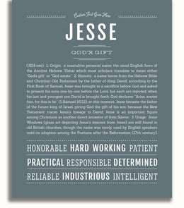 Jesse | Name Art Print – Name Stories