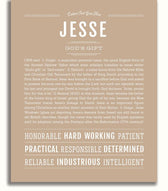 Jesse | Name Art Print – Name Stories