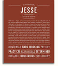 Jesse Personalized Name Meaning Art Prints – Name Stories