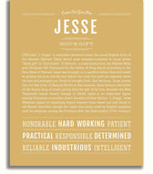 Jesse Personalized Name Meaning Art Prints – Name Stories