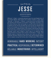 Jesse Personalized Name Meaning Art Prints – Name Stories