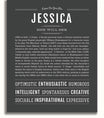 Jessica | Name Art Print – Name Stories
