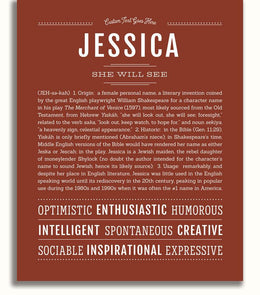Jessica | Name Art Print – Name Stories