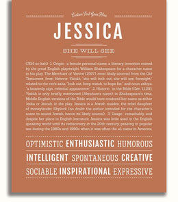 Jessica | Name Art Print – Name Stories