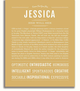 Jessica | Name Art Print – Name Stories