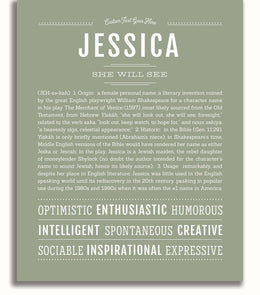 Jessica | Name Art Print – Name Stories