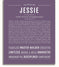 Jessie (female) | Name Art Print – Name Stories
