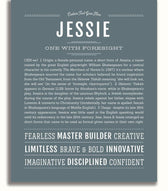 Jessie (female) | Name Art Print – Name Stories