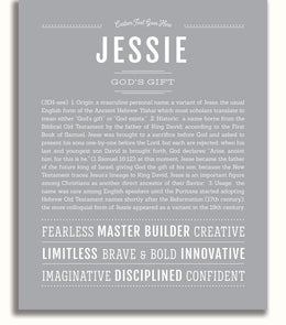 Jessie (male) | Name Art Print – Name Stories