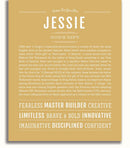 Jessie Personalized Name Meaning Art Prints – Name Stories