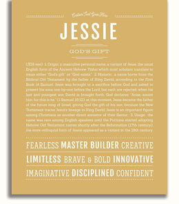Jessie (male) | Name Art Print – Name Stories